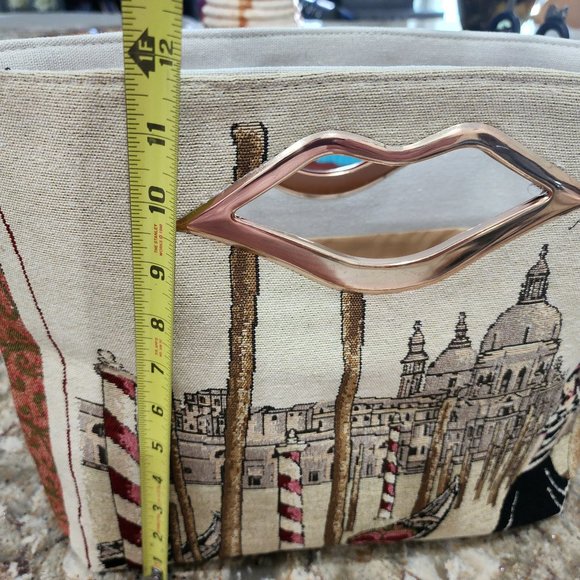 Bags | Beige Venice Theme Jacquard Pattern Crossbody Bag For Women With ...